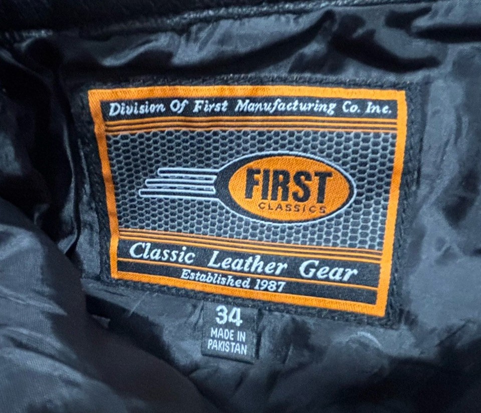Men's First Classics Black Leather Over Pants Overpants size 34 | eBay