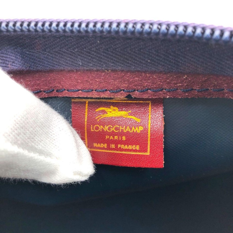 Longchamp Nylon and Leather Second Bag with Logo Navy and Red Men's ...