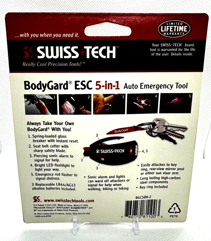 SWISS+TECH BODYGARD ESC 5-IN-1 AUTOMOBILE EMERGENCY TOOL NEW | eBay