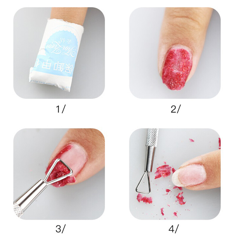 Stainless Steel Cuticle Nail Pusher Double Ended Spoon Nail Art Tool ...