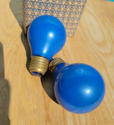 2 Westinghouse 25w 25 Watt Blue Bulb Standard Ceramic Coated | eBay