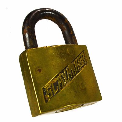 SLAYMAKER Padlock Brass Vintage Old Rectangle Lock (no key) | eBay