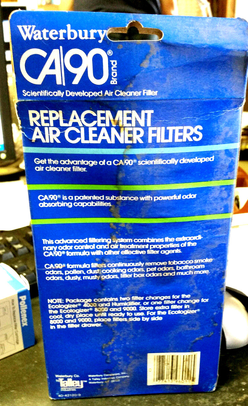 Waterbury CA 90 Air Cleaner Filters (2) Ecologizer 4000 & 8000 - New ...