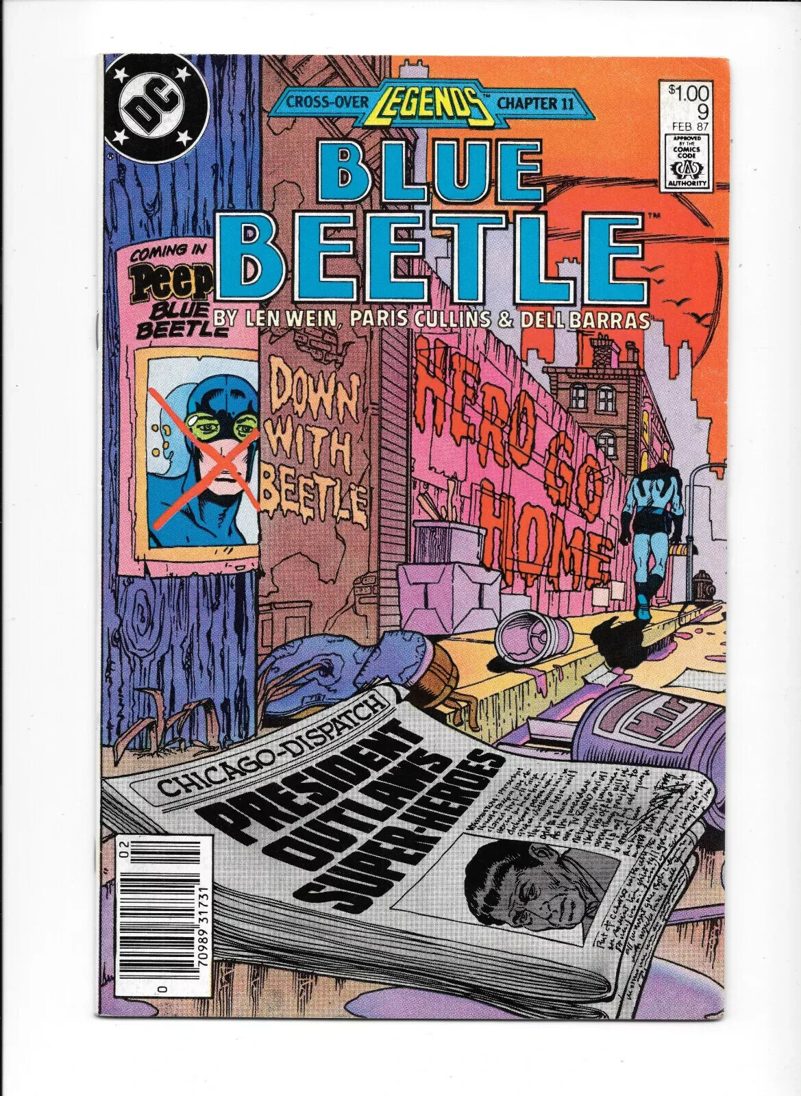 Blue Beetle #9B 1987 VF Newsstand Canadian Price Variant DC Comics | eBay
