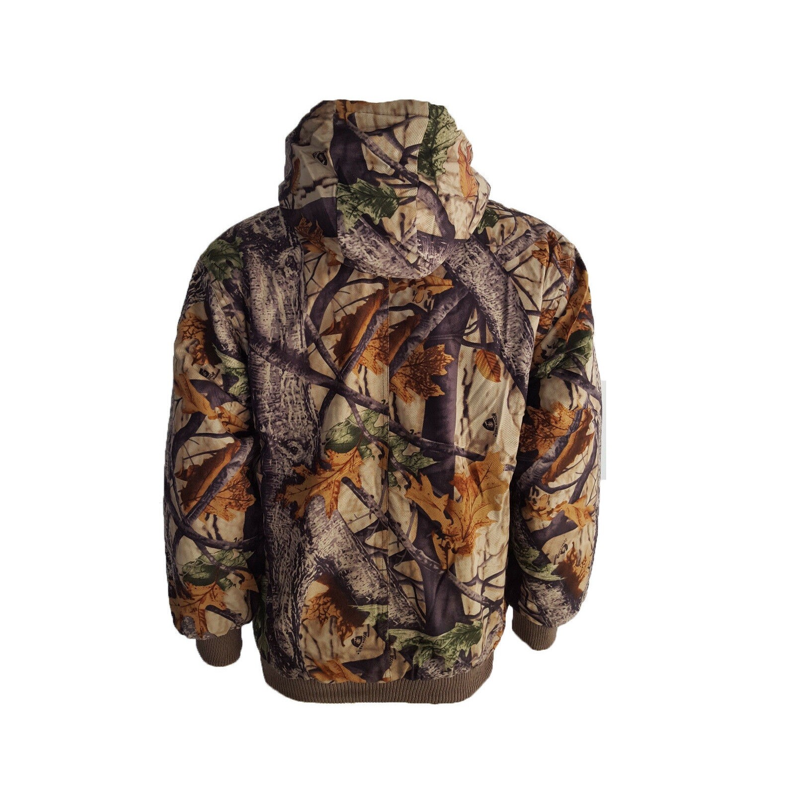 Heavy Duty Hunting Camo Camouflage Insulated Jacket Hoodie Quilted Zip ...