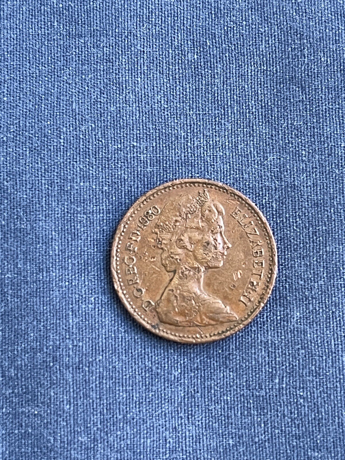 Queen Elizabeth II 1980 GREAT BRITAIN 1 NEW PENNY CIRCULATED COIN ...