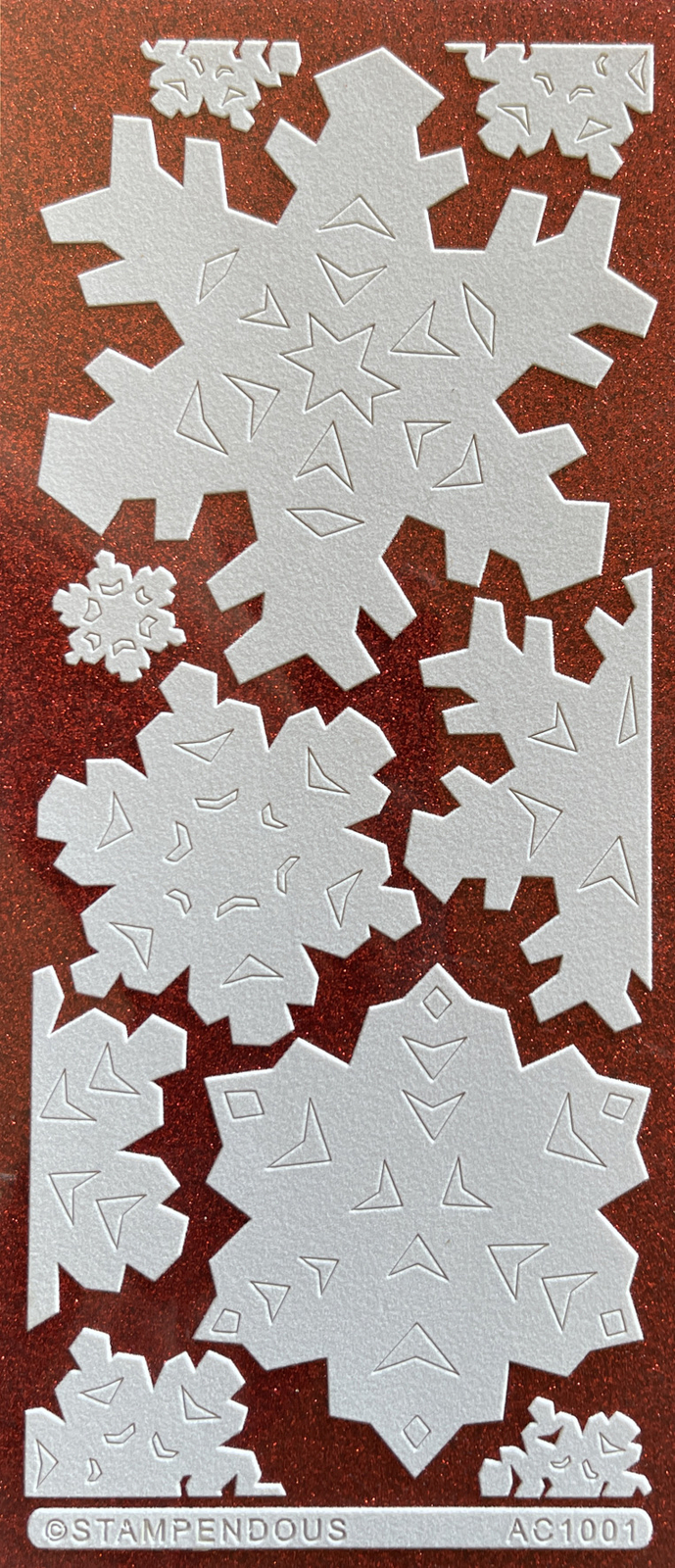 WHITE FUZZY SNOWFLAKES Sticker (10pc)Stampendous•Holiday•Sm•Med•Lg ...