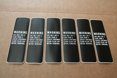 45105-77 NOS 6 Original Harley Handle Bar Warning Stickers 1977-81 FL ...