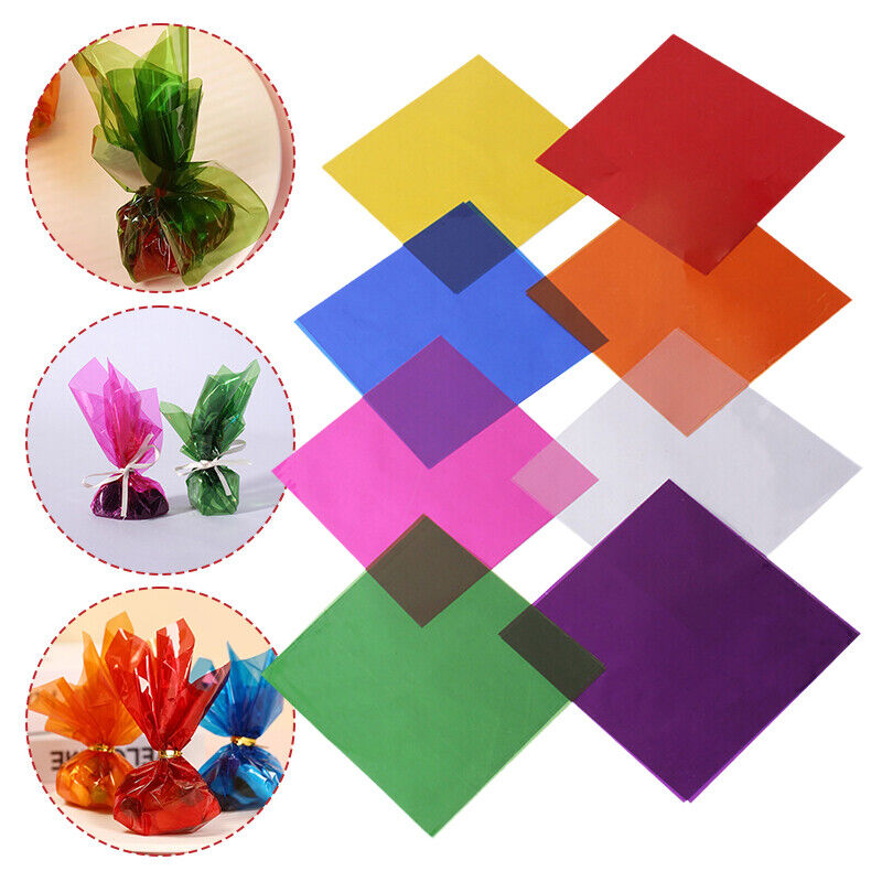 Colored Transparency Cellophane Wrapping Paper Treat Candy Party Gift ...