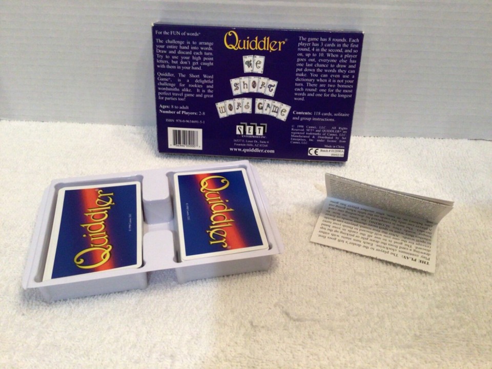 Quiddler Card Game The Short Word Game Complete 1998 | eBay