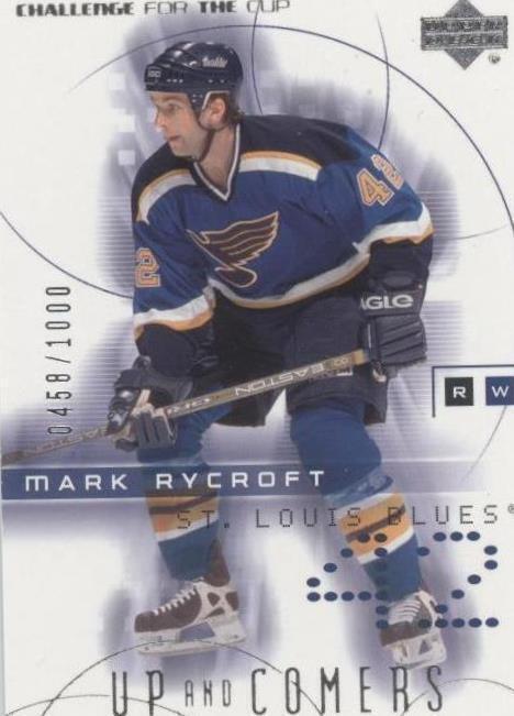 2001-02 Upper Deck Challenge for the Cup - Mark Rycroft #131 /1000 (RC ...