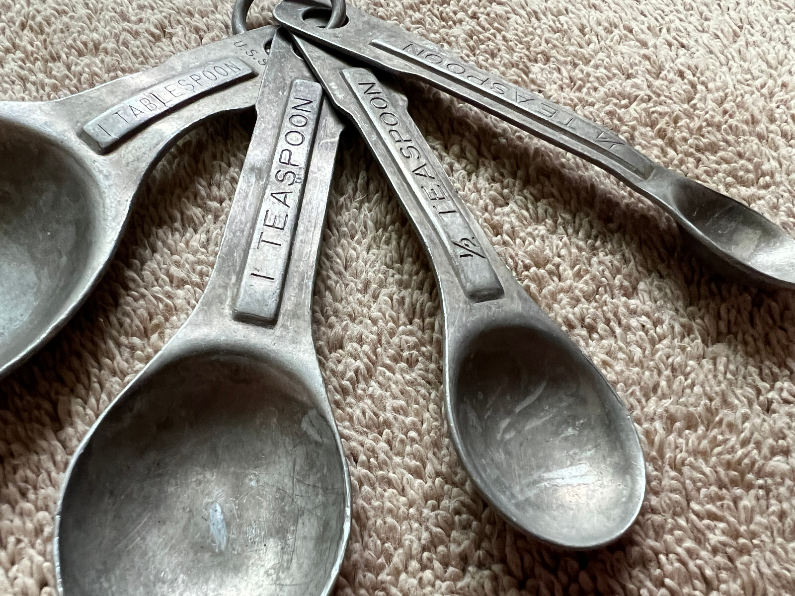 Vintage Aluminum Metal Nesting Measuring Spoons With Ring Set of 4 | eBay