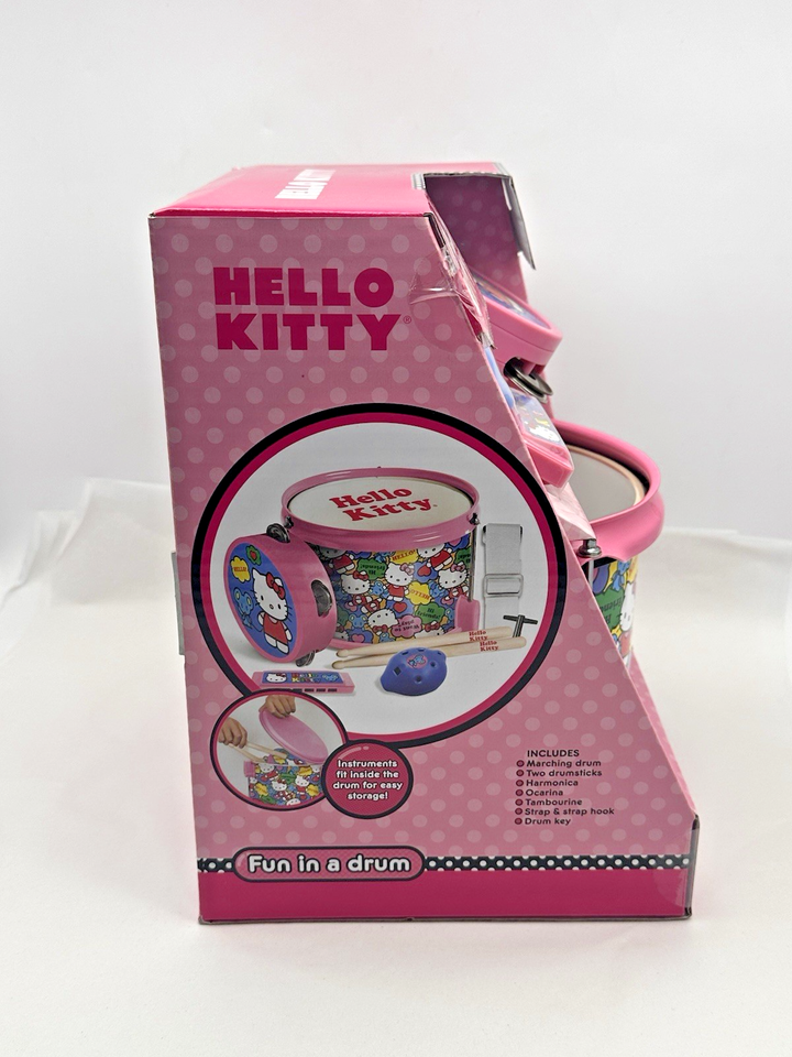 HELLO KITTY FIRST ACT FUN IN A DRUM SET PINK 2014 SANRIO MUSICAL FUN | eBay