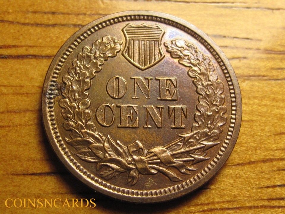 1870 1C Indian Head Cent PROOF Lustrous Shallow N Multi-Toned Monster ...