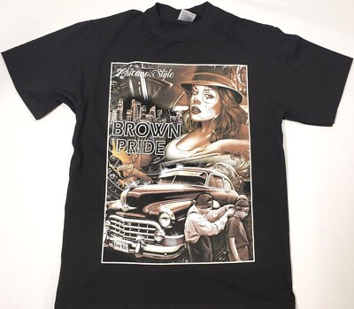 BROWN PRIDE T-shirt Lowrider Latino Mexico Aztec Urban Streetwear Men's ...