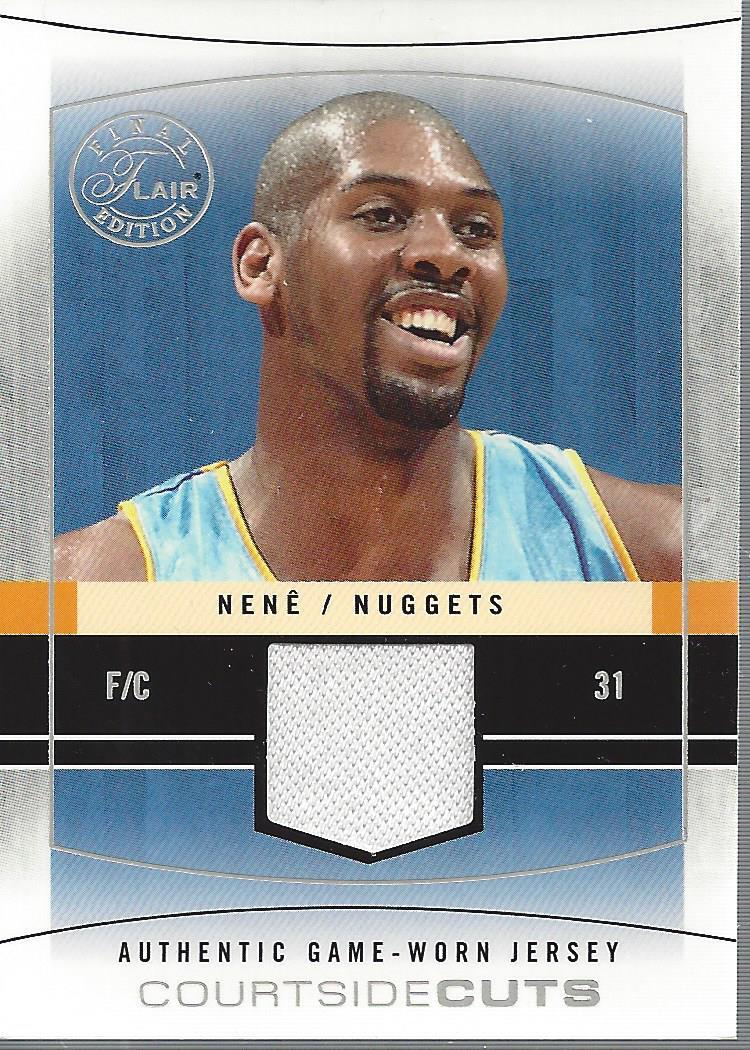 2003-04 Flair Final Edition Courtside Cuts Jerseys 125 #N Nene Jersey ...