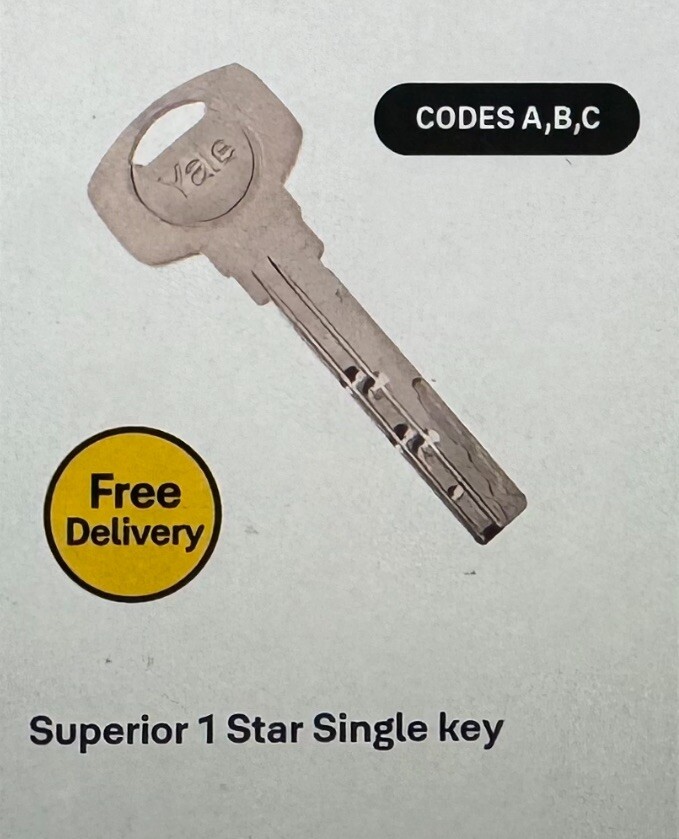 Yale Platinum 3 star Superior High Security Keys Cut To Code Genuine ...