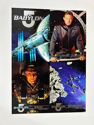 BABYLON 5 UNCUT PROMO 4 CARD SHEET 1995 FLEER | eBay