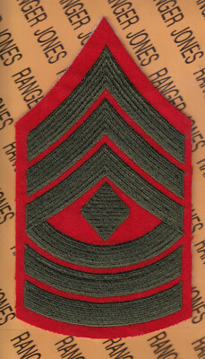 USMC Marine Corps First Sergeant 1Sgt E-8 rank patch single M33 | eBay