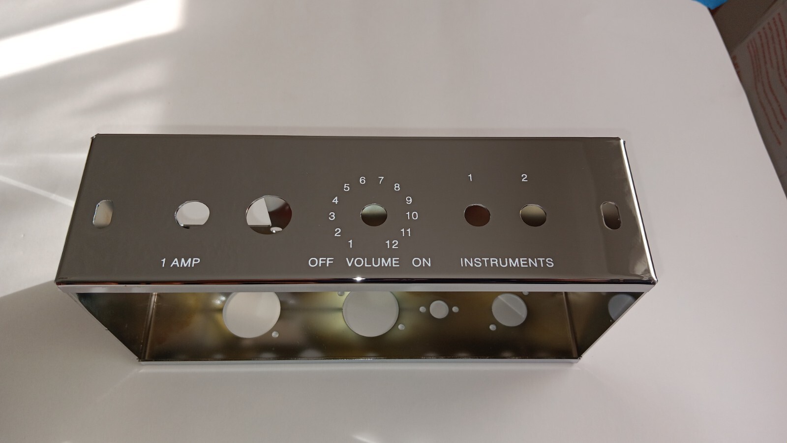 TWEED CHAMP 5F1 STYLE CHASSIS in CHROME, 18ga. FITS USA SIZED ...