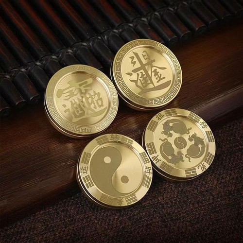 Brass Bagua Magnetic Haptic Coins EDC Adult Metal Fidget Toys Stress ...
