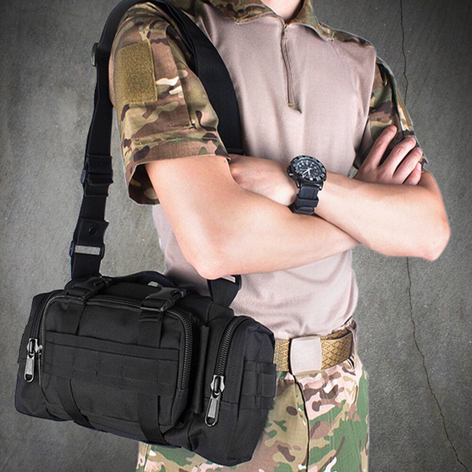 Tactical Military Sling Backpack Travel Duffle Bag for Gym Workout ...