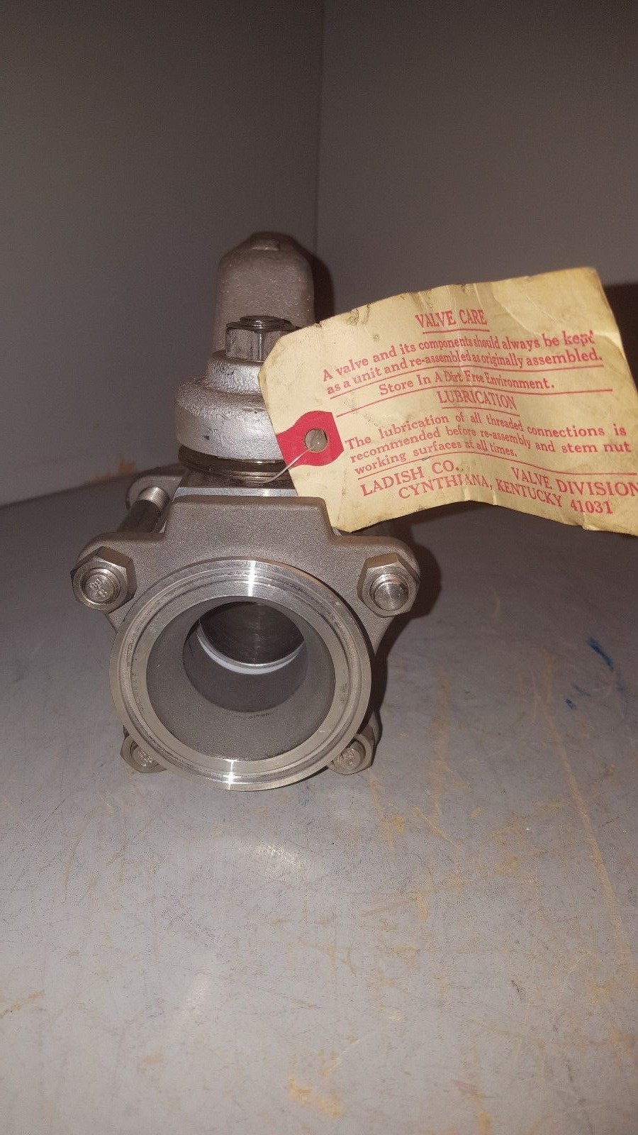 Ladish 1 1/2" Stainless Steel Tri Clamp Sanitary Ball Valve, CF8M 1501 ...