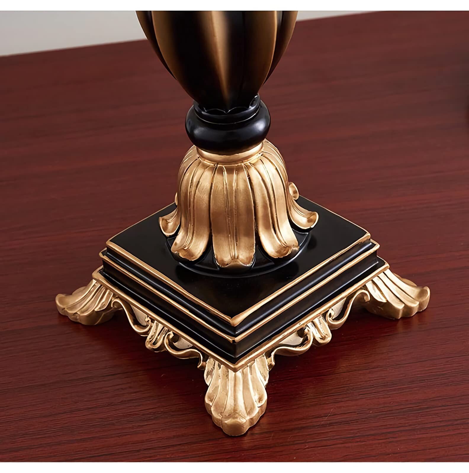 Traditional Table Lamps,Handmade Victorian Style Desk Lamp Fabric Drum ...