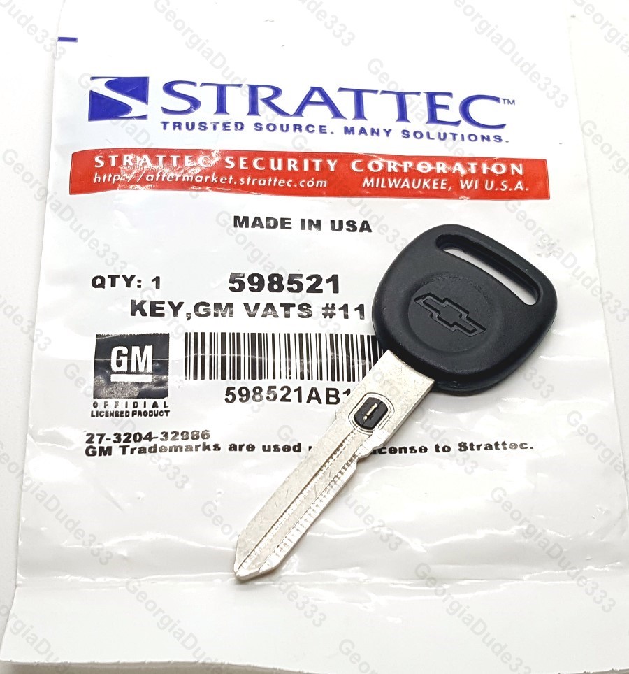 New! Corvette Style Big Head GM Double Sided Vats Ignition Chevy Key w ...