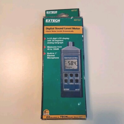 Extech 407727 Digital Sound Level Meter NOS Decibel Measure | eBay