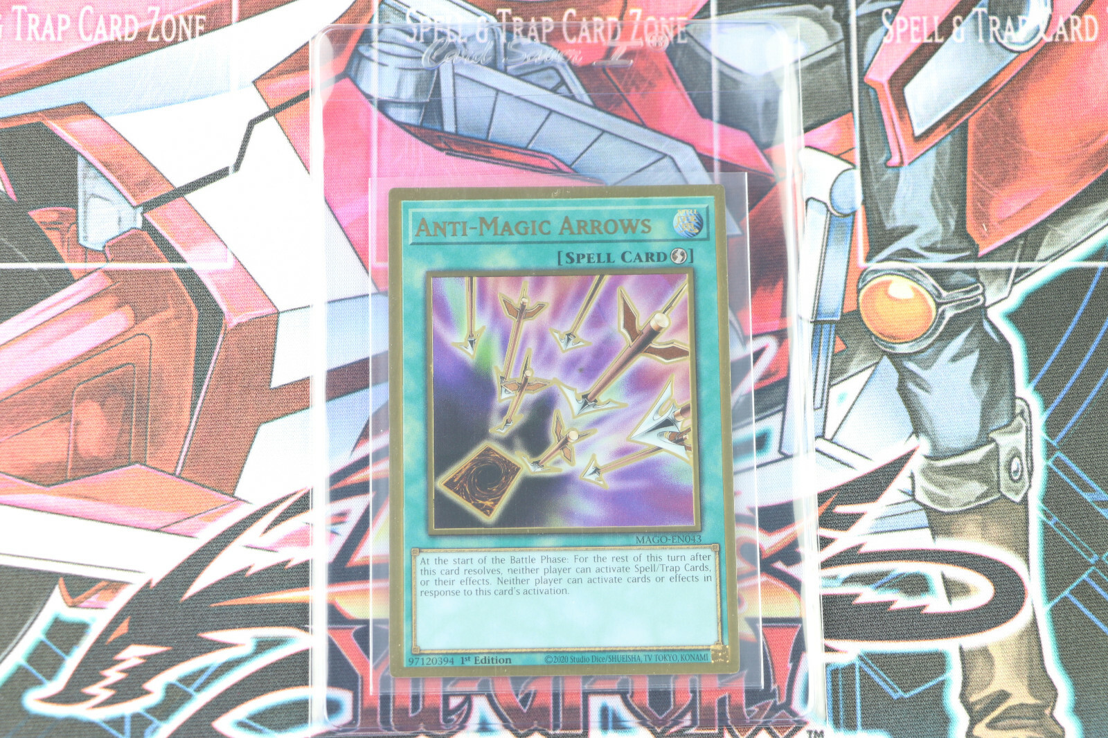YuGiOh Spell Card Anti-Magic Arrows MAGO-EN043 1st Premium Gold Rare | eBay