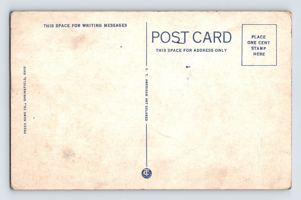 Postcard Ohio Springfield OH Crowell Publishing 1930s Unposted White ...