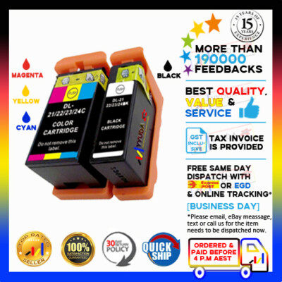 2x NoN-OEM Ink Cartridge 21 22 for Dell V313 V313 V515 V715 P513 P713 ...