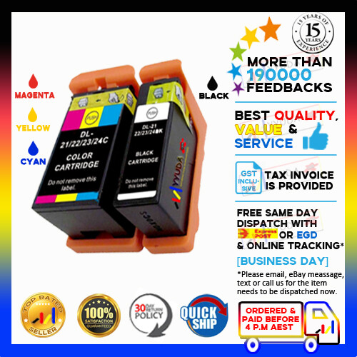 2x NoN-OEM Ink Cartridge 21 22 for Dell V313 V313 V515 V715 P513 P713 ...