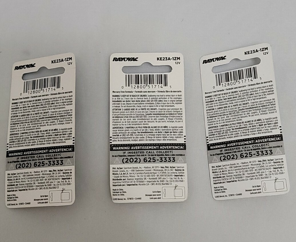 Rayovac Ke23a-1zma 12-volt 23a Alkaline Keyless Entry Battery for sale ...