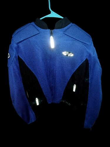 **Joe Rocket** Ballistic Series Motorcycle Jacket Blue Black - Padded ...