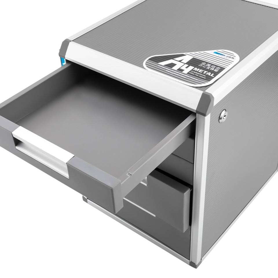 5 Drawer Desktop File Cabinet Storage Filing Cabinet w/ Label Lock ...