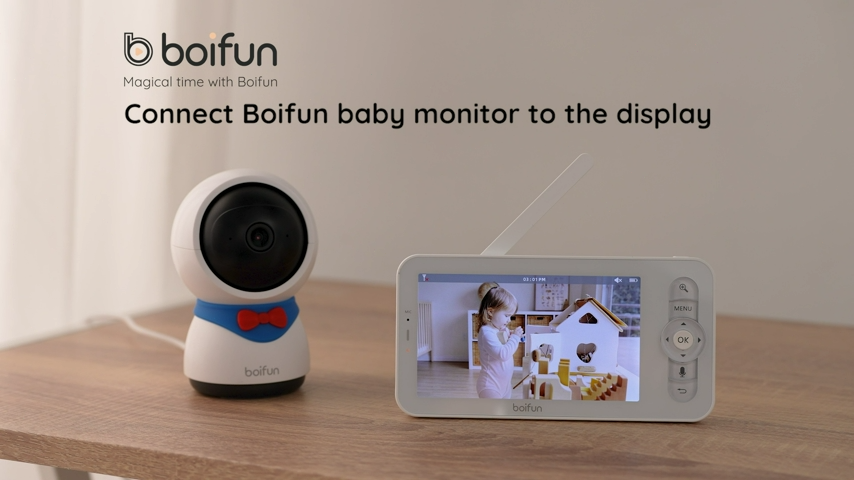 BOIFUN 5" 1080P Auto Tracking WiFi Video Baby Monitor WiFi Baby Camera ...