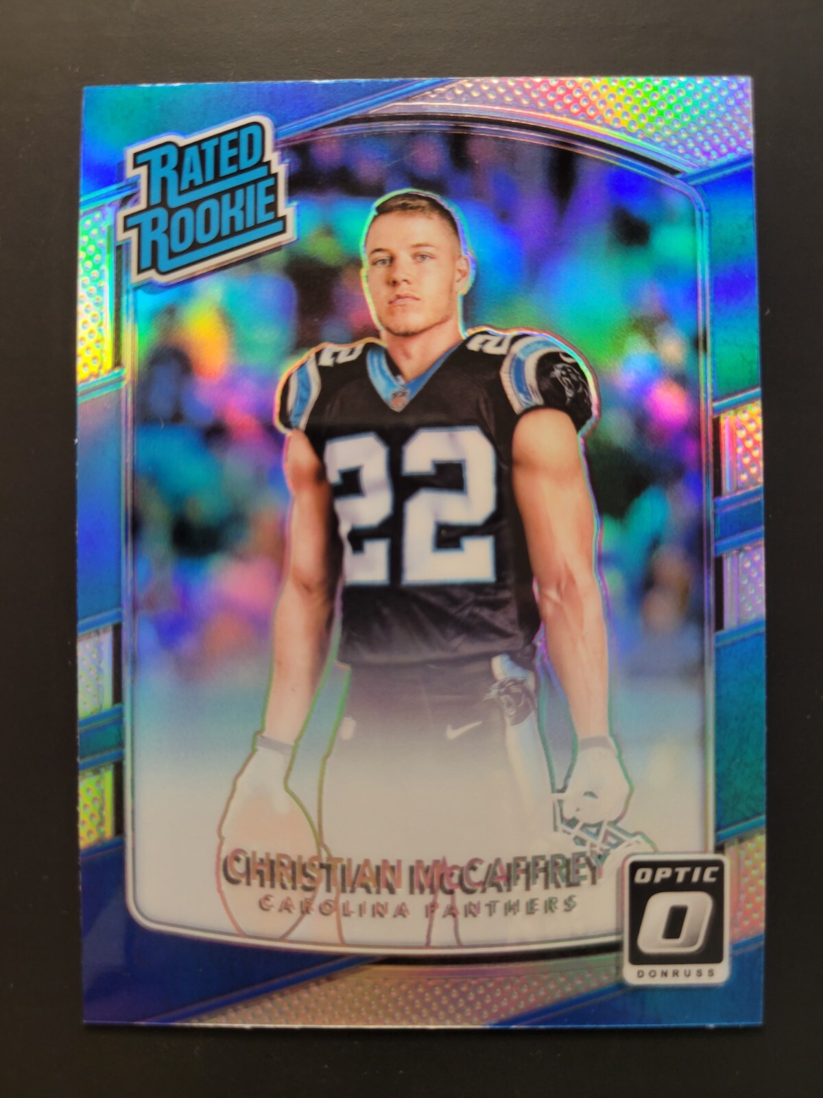 Christian McCaffrey 2017 OPTIC "RATED ROOKIE" RC HOLO #168 CAROLINA ...