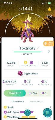 Shiny Toxtricity GIGANTAMAX Background Global Wild Area | eBay