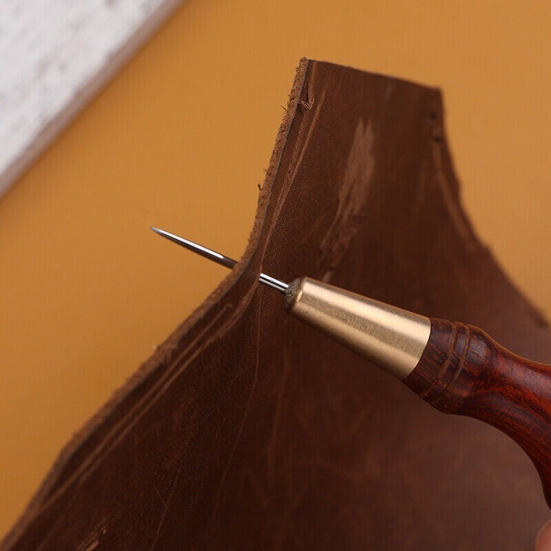 Quality Leather Stitching Awl Diamond Shape Ebony Sandalwood & Brass ...