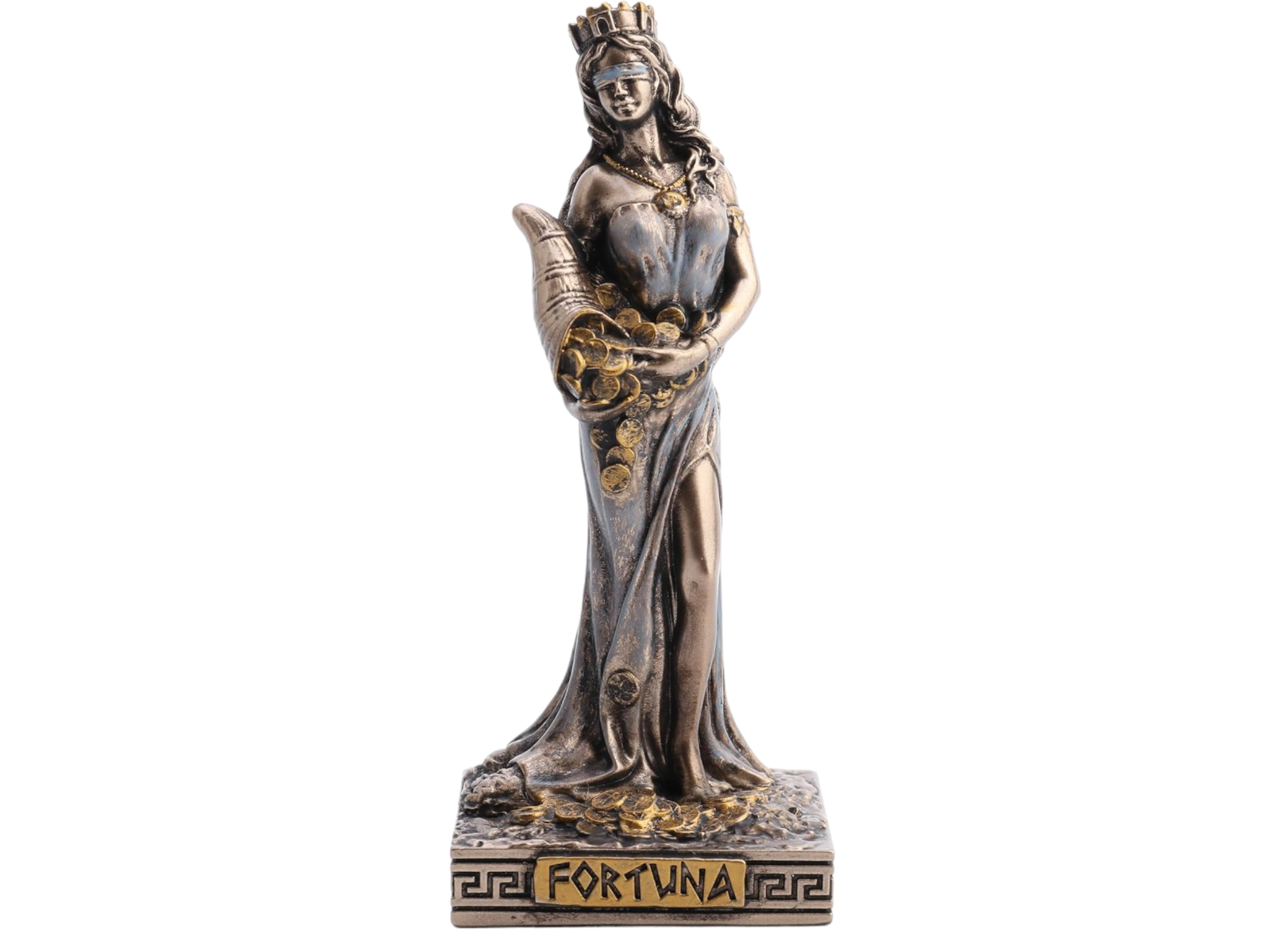Tyche Fortuna Greek Goddess of Good Fortune Cold Cast Bronze & Resin ...