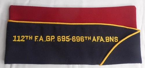112th Field Artillery Regiment Garrison Cap F.A.GP. 695-696th AFA.BNS ...