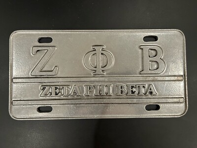 Zeta Phi Beta Sorority Pewter License Car Plate Tag | eBay