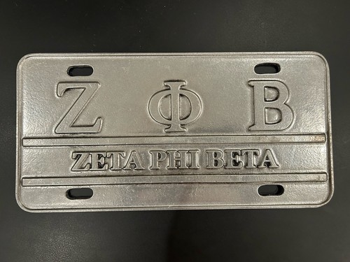 Zeta Phi Beta Sorority Pewter License Car Plate Tag | eBay
