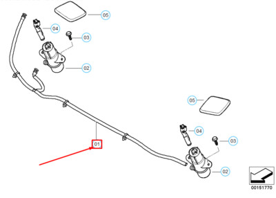 NEW BMW 1 COUPE E82 HEADLIGHT WASHER HOSE 61677892579 7892579 OEM NO🇺🇸 ...