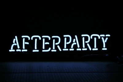 After Party Acrylic Neon Sign 14"x4" Light Lamp Gift Decor Poster Bar ...