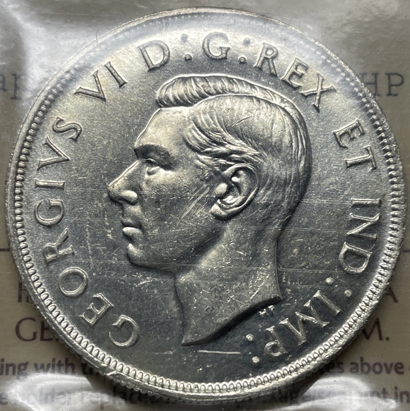 1947 Maple Leaf 2X HP Canada Silver $1 Dollar ICCS Certified MS-63. C ...