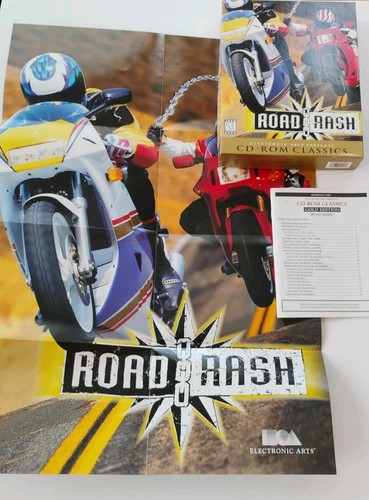 Road Rash Windows 1997 PC CD-ROM Classics BOX, POSTER & MANUAL Only ...