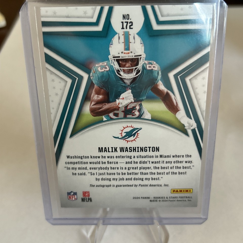 2024 Rookies & Stars Malik Washington Silver Auto RC #’d 259/499 ...